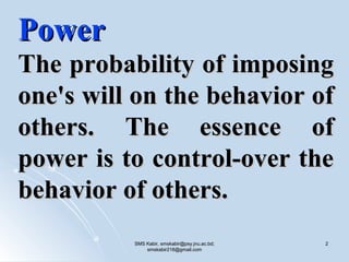 Power and Politics in Organization | PPT