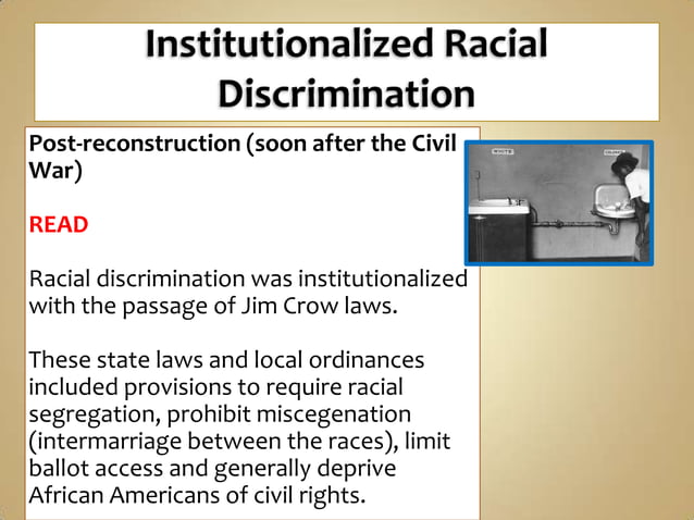 Topic 9 racial discrimination Industrial Era | PPT