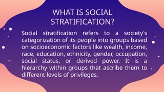 TOPIC 9 SOCIAL-STRATIFICATION in the society | PPTX