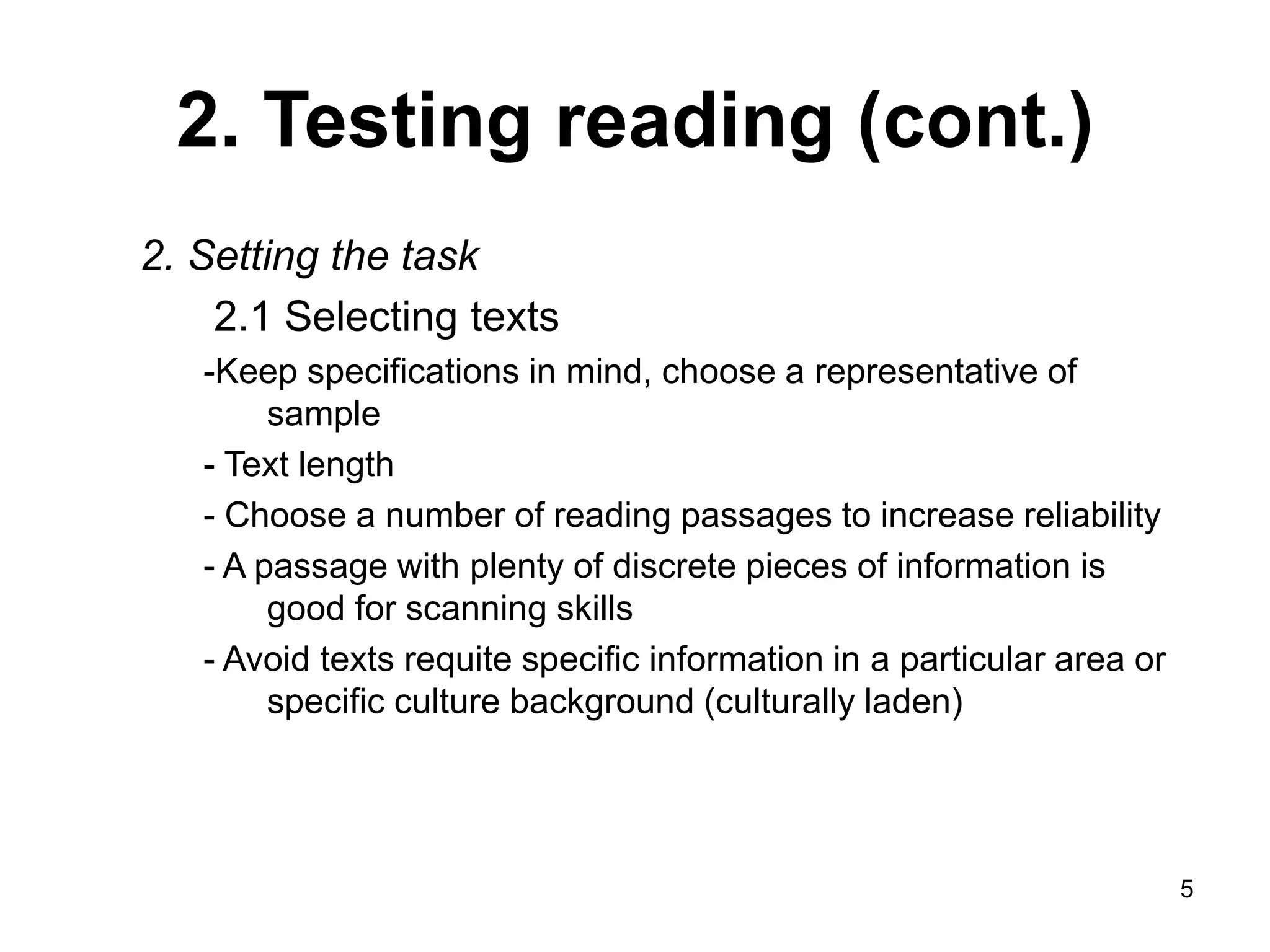 Testing four skills | PPT