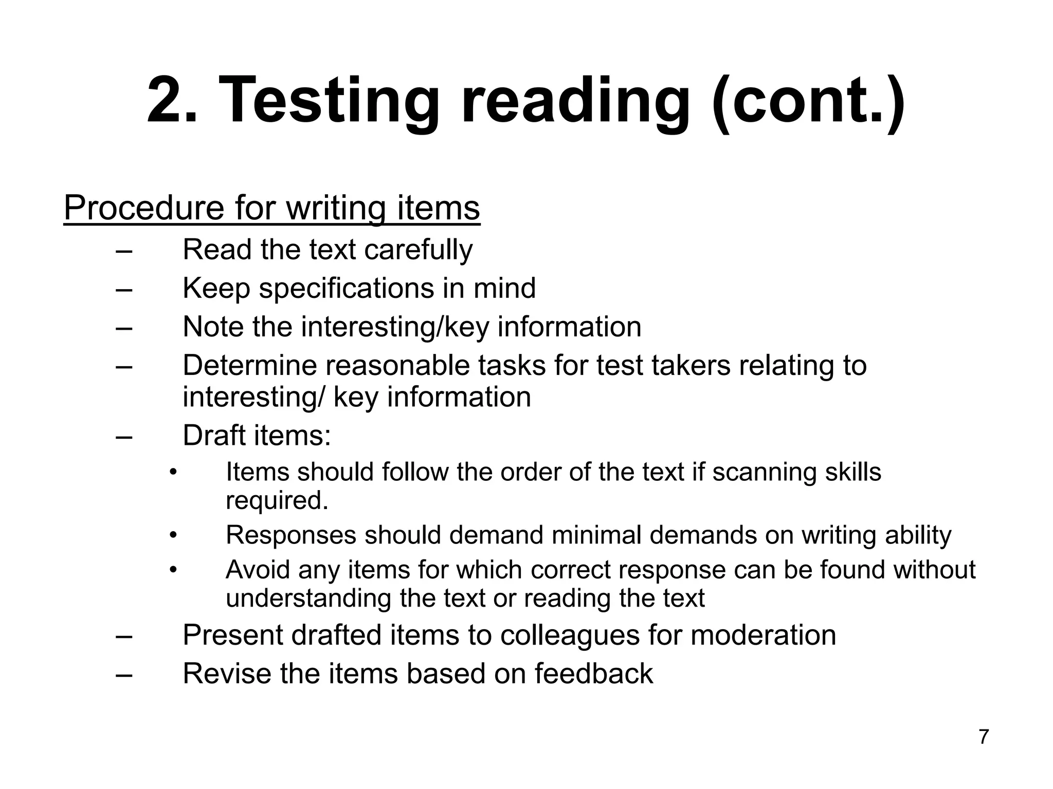 Testing four skills | PPT