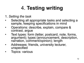 Testing four skills | PPT