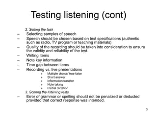 Testing four skills | PPT