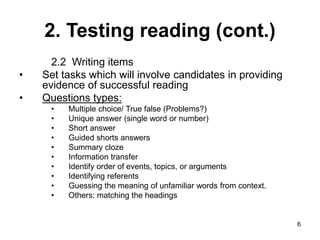 Testing four skills | PPT