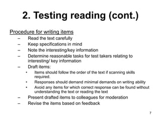 Testing four skills | PPT