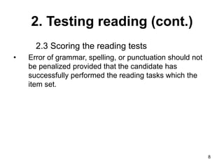 Testing four skills | PPT