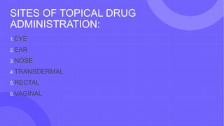 Topical administration | PPTX
