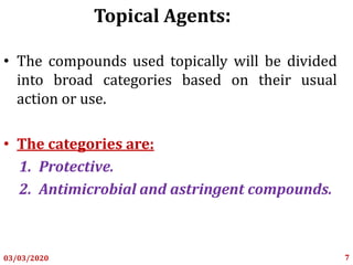 Topical agents | PDF
