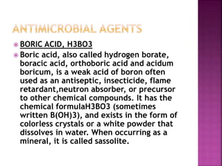 Topical agents inorganic chemistry b. ph sem 1 | PPTX