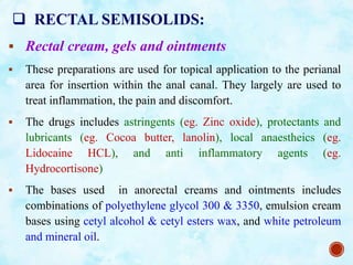 Topical and Rectal absorption of drugs, formulation and evaluation.pptx