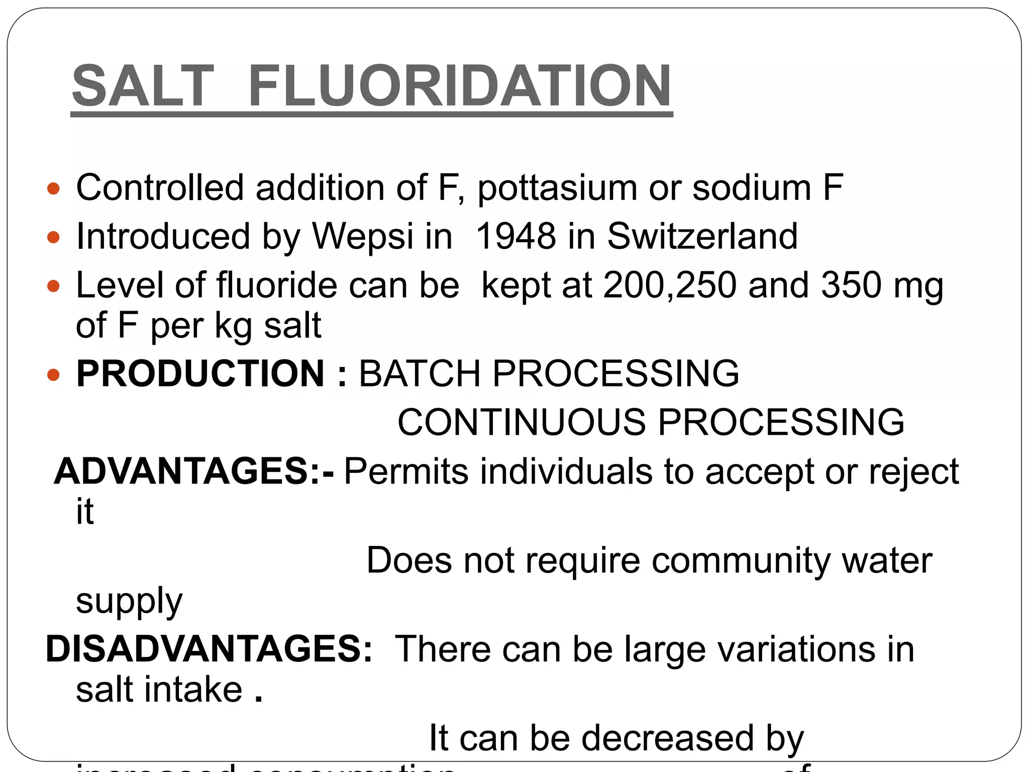 Topical and systemic fluorides | PPTX
