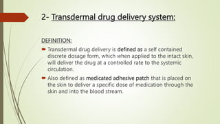 Topical and Transdermal drug delivery system..pptx