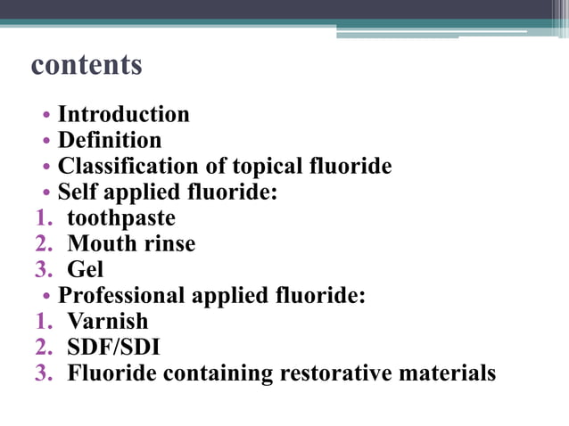 Topical application of fluoride.pptx | Oral care | Personal Care