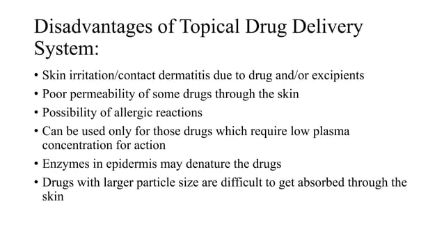 Topical Drug Delivery System | PPTX | Skin Care | Beauty