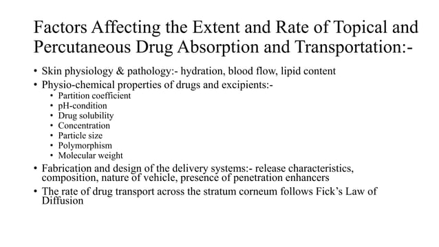 Topical Drug Delivery System | PPTX | Skin Care | Beauty