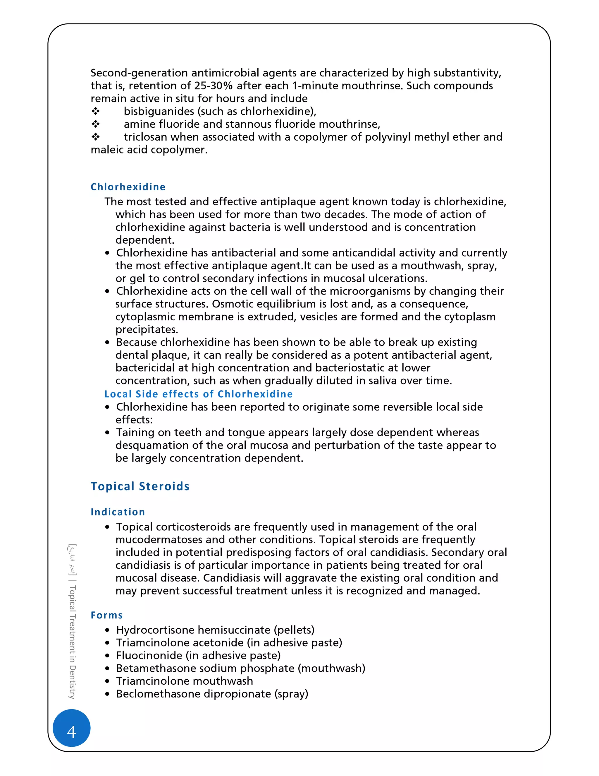 Topical drugs in dentistry | PDF