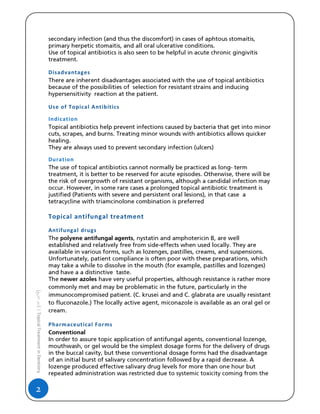 Topical drugs in dentistry | PDF