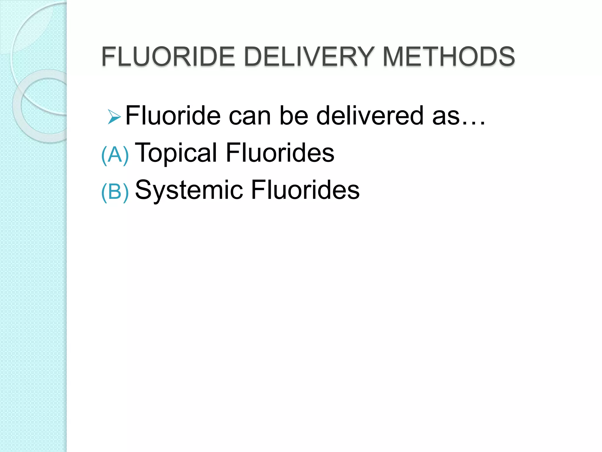 Topical fluorides in dentistry | PPTX