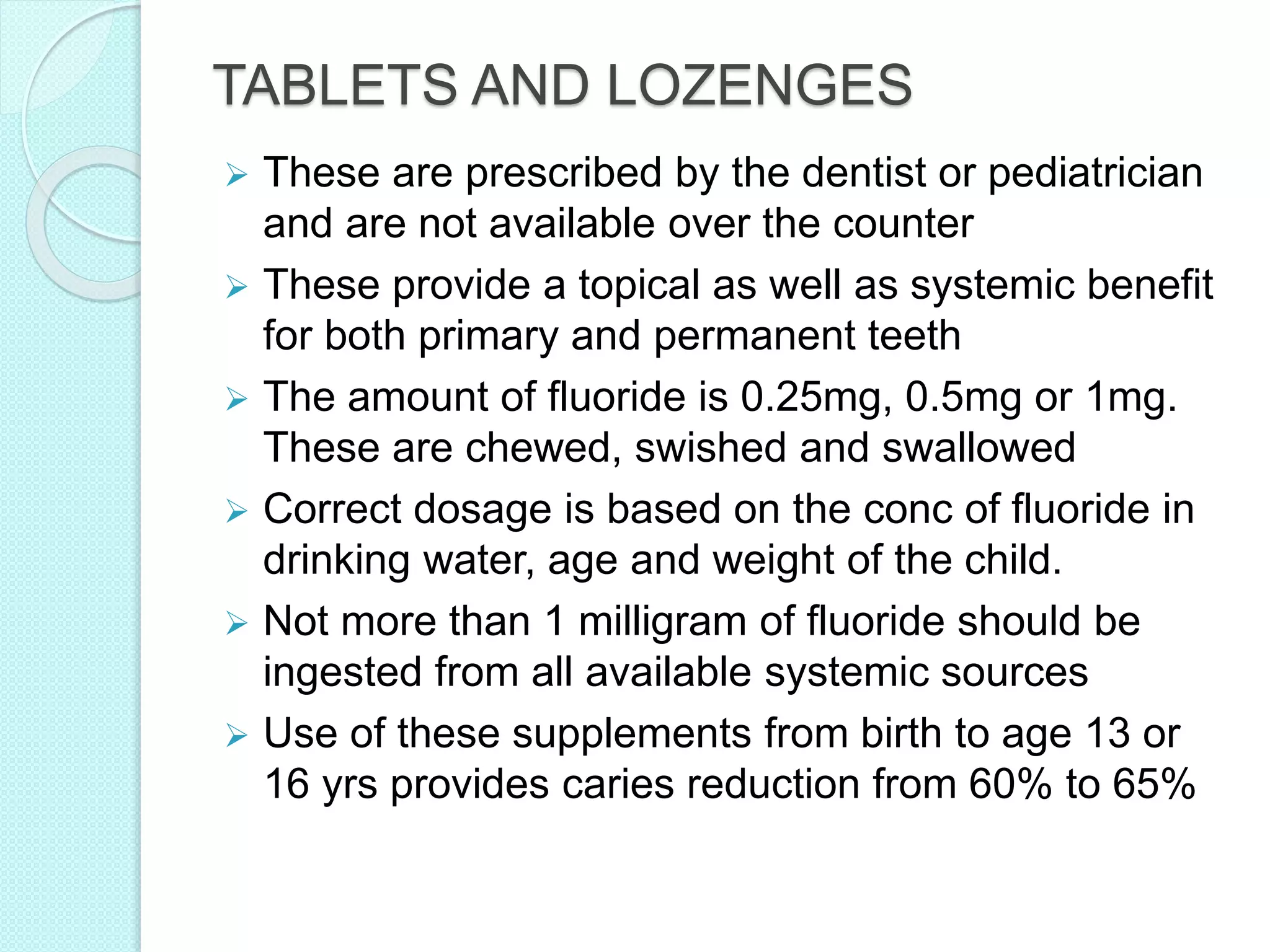 Topical fluorides in dentistry | PPTX