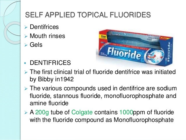 Topical fluorides in dentistry