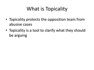 Topicality overview | PPT