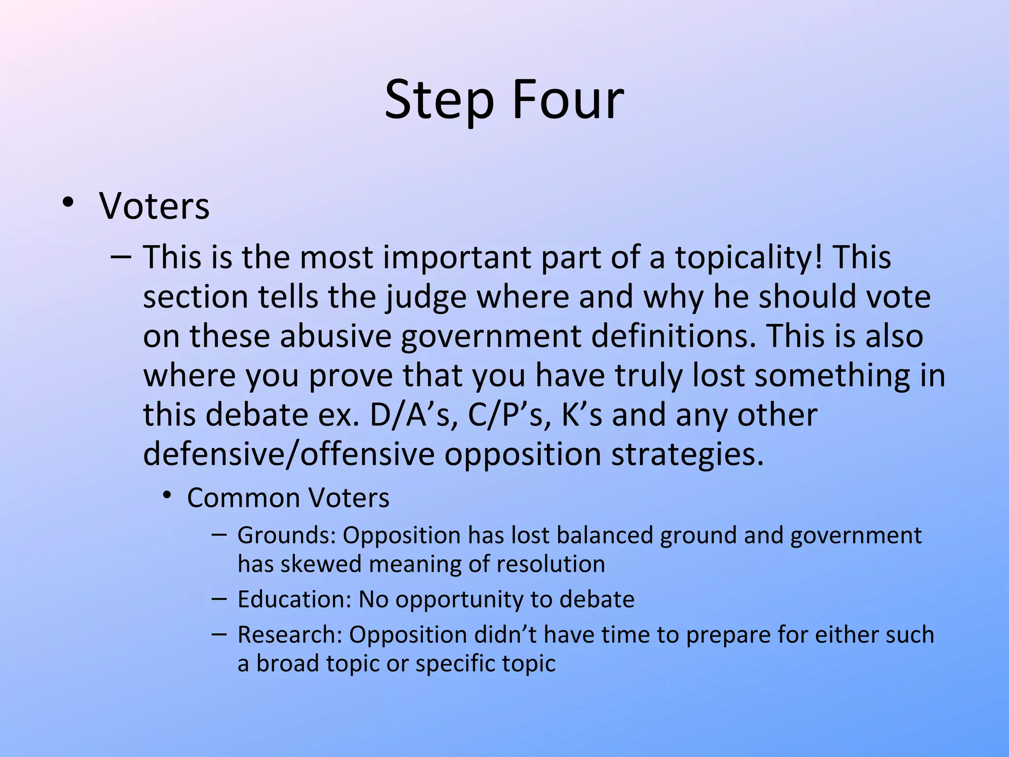 Topicality presentation | PPT