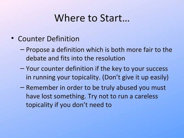 Topicality presentation | PPT