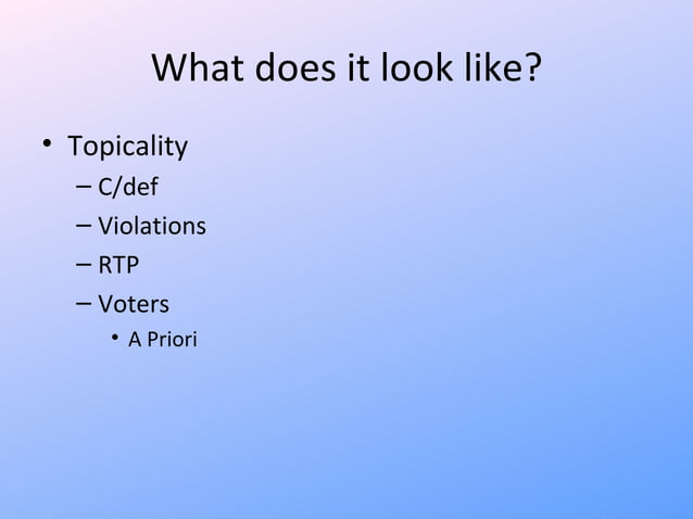 Topicality presentation | PPT