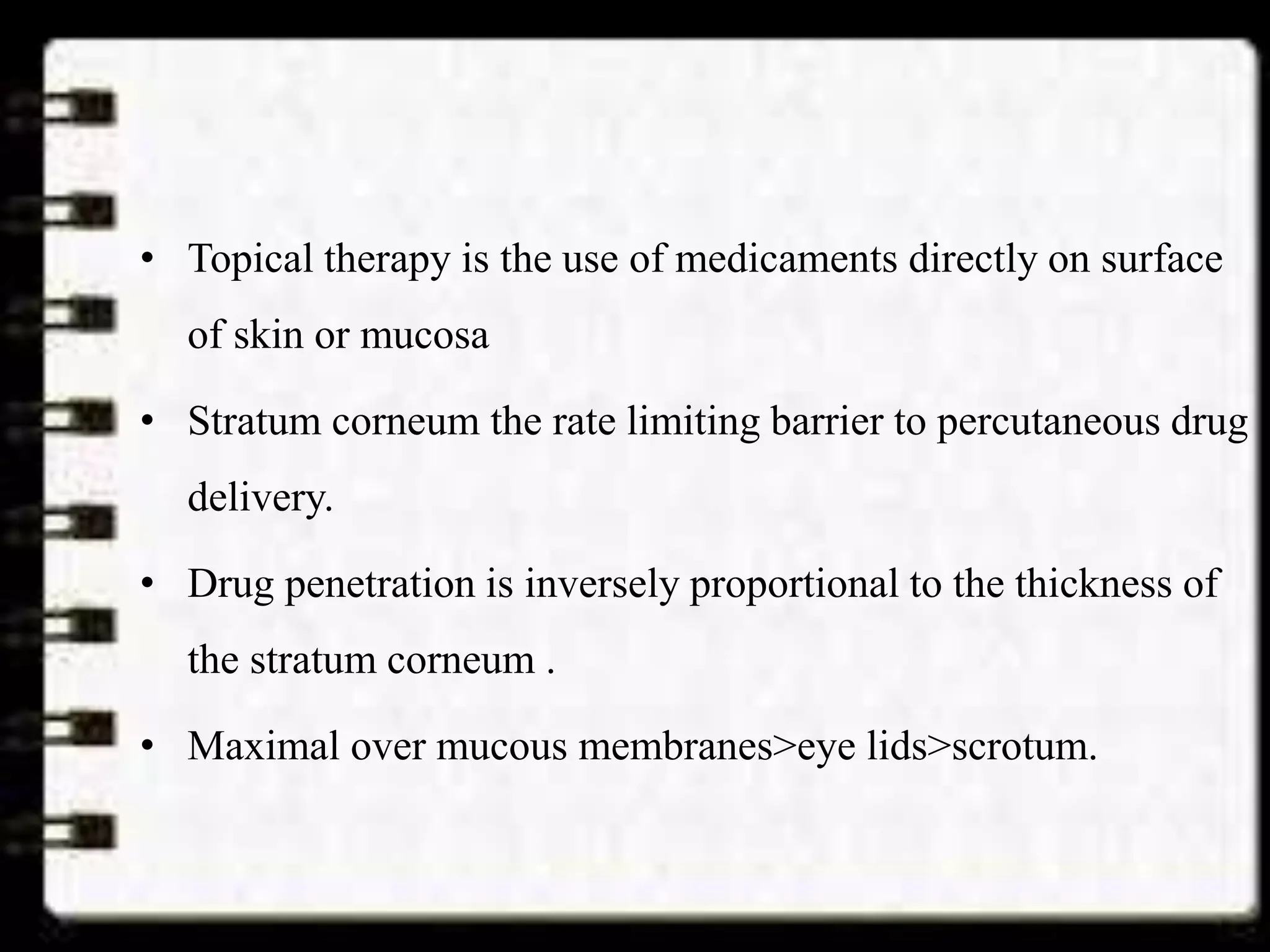 topical therapy in dermatology | PPTX
