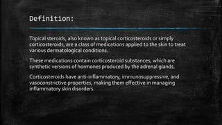 TOPICAL STEROIDS PHARMACOLOGY CLASS.pptx