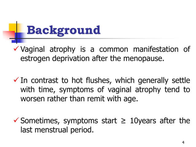 Dr Ayman Ewies - Topical Vaginal Oestrogen in the management of ...