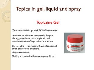 Topic and local anesthetics | PDF
