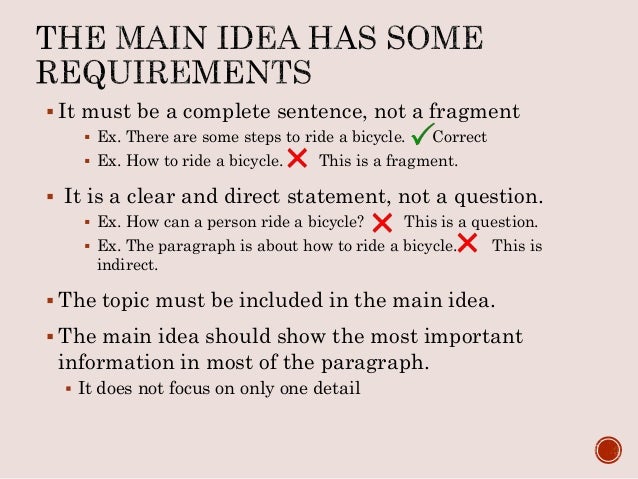 Topic and Stated Main Idea