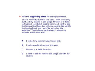 Topic and supporting sentences | PPTX