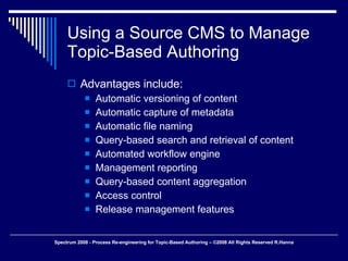 Process Re-engineering for Topic Based Authoring | PPS
