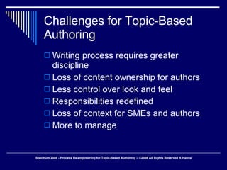 Process Re-engineering for Topic Based Authoring | PPS