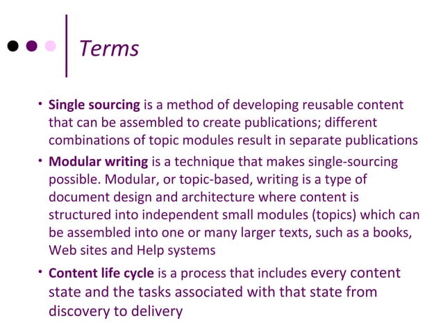 Topic-based Authoring and Reuse | PPT