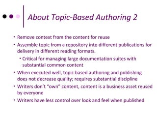 Topic-based Authoring and Reuse | PPT