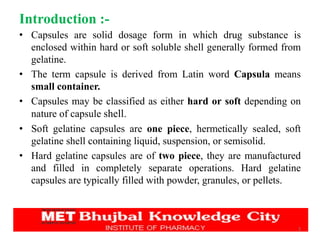 capsule manufacturing and ipqc.pptx | Pharmaceutical Drugs | Medical Health
