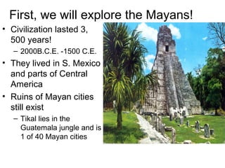 Topic chapter 23 history mayans intro | PPT