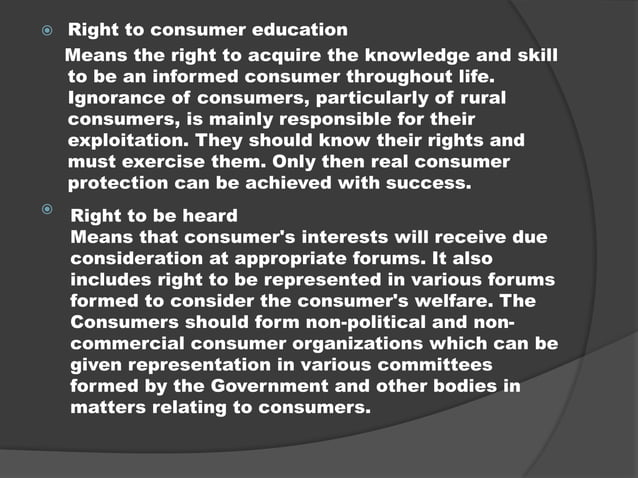 TOPIC –CONSUMER RIGHTS | PPTX | Consumer Issues | Business