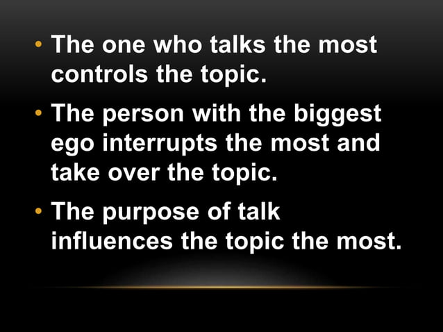 Topic control | PPTX