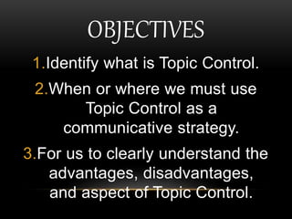 Topic control | PPTX