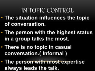 Topic control | PPTX