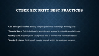 Topic – cyber security, Introduction,future scope | PPTX