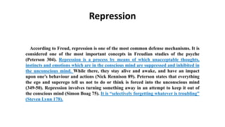presentation on defense mechanisms in wuthering Heights | PPTX