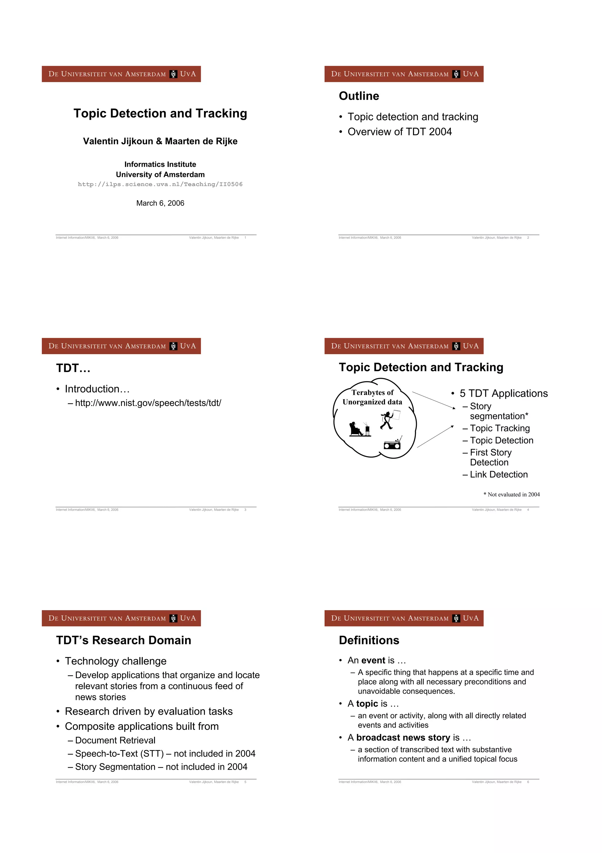 Topic detection and tracking | PDF