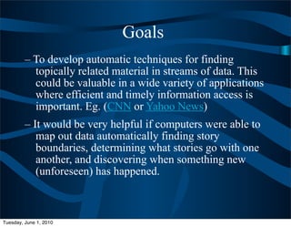 Topic detection & tracking | PDF