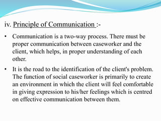 Principles of social case work | PPTX