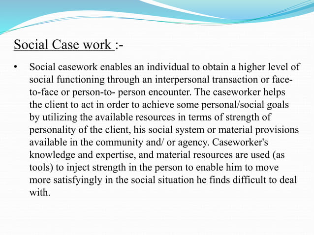 Principles of social case work | PPTX